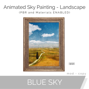Second Life Marketplace - [-BLUE SKY-] Animated Sky Painting ...